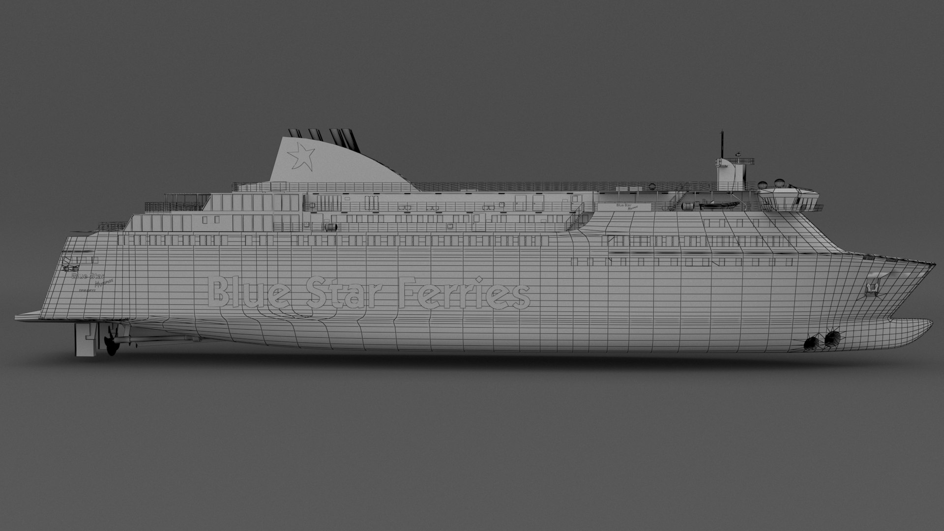 3D Blue Star Ferries Model - TurboSquid 1548740