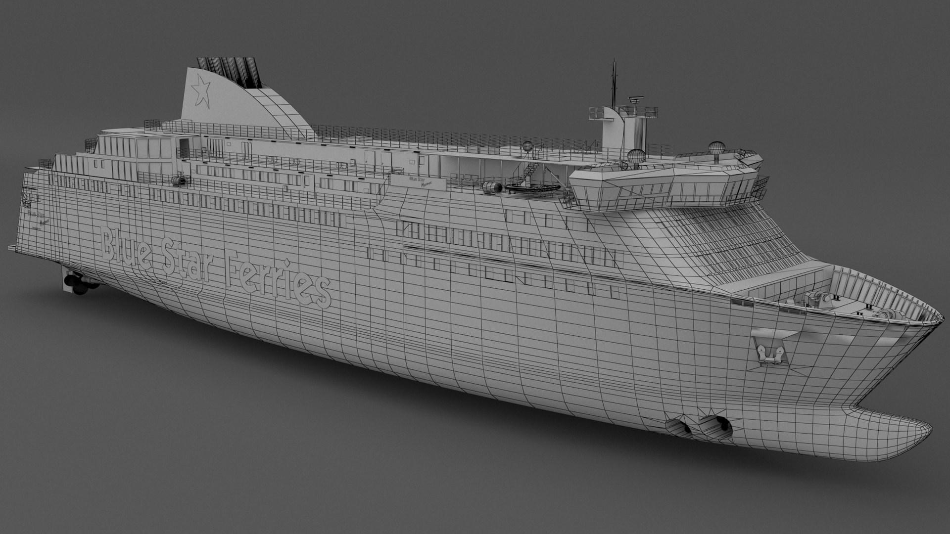 3D Blue Star Ferries Model - TurboSquid 1548740