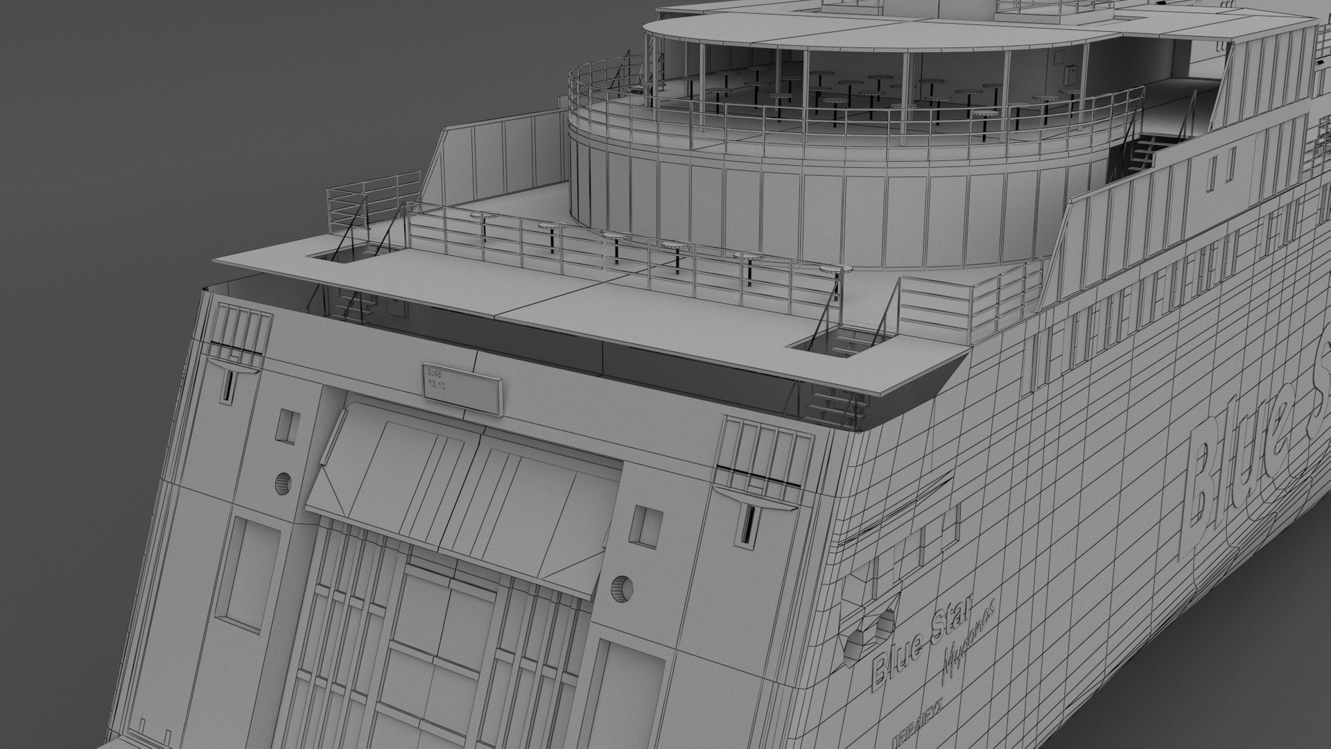 3D Blue Star Ferries Model - TurboSquid 1548740