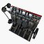 3d cylinder engine cuts model