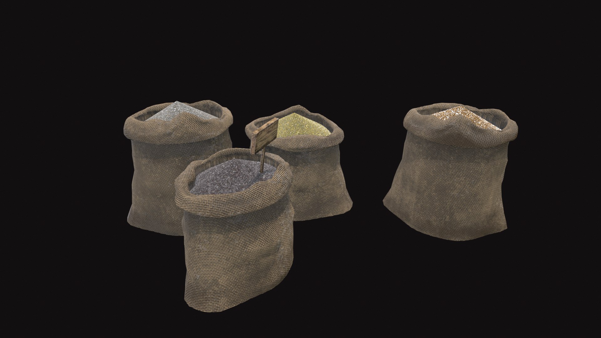 Medieval Market V5 Sack 3D Model - TurboSquid 2318195