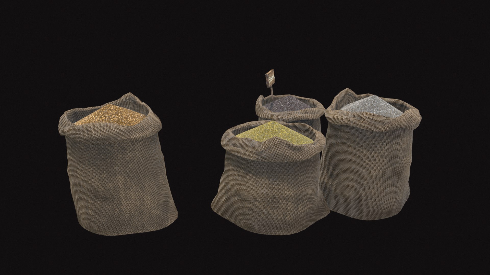 Medieval Market V5 Sack 3D Model - TurboSquid 2318195