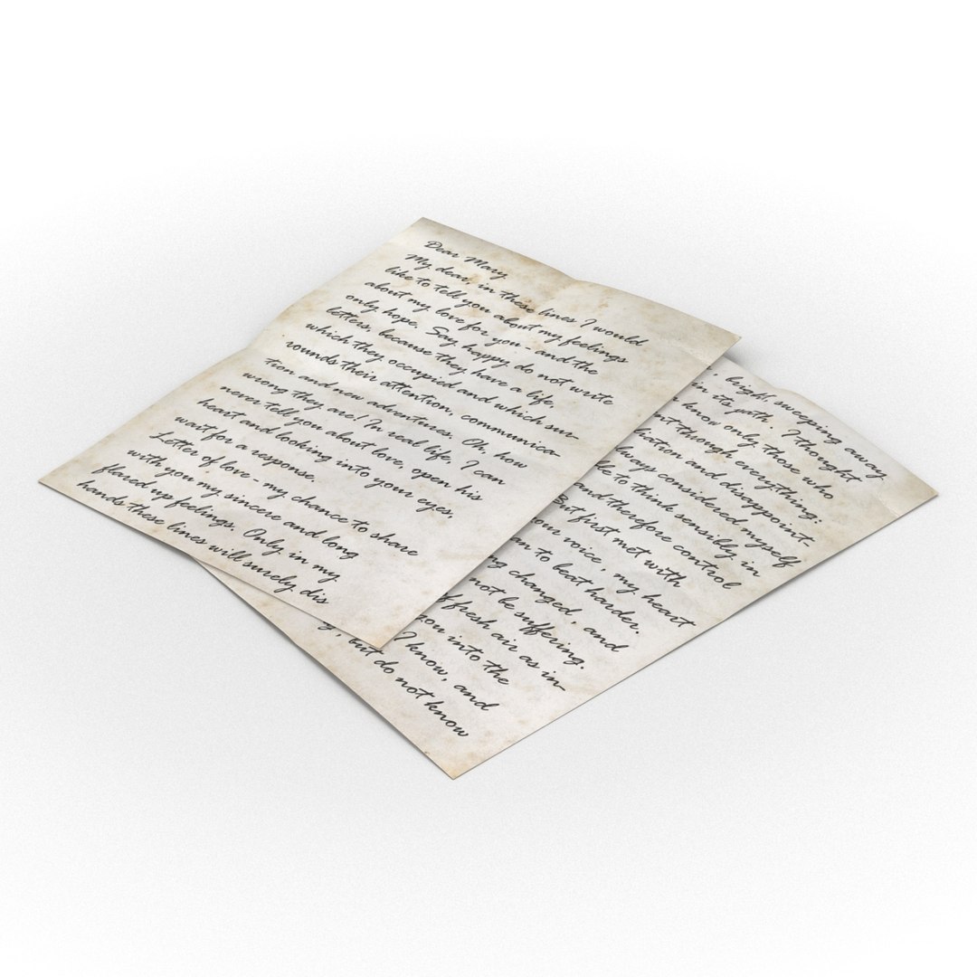 3d Old Letter