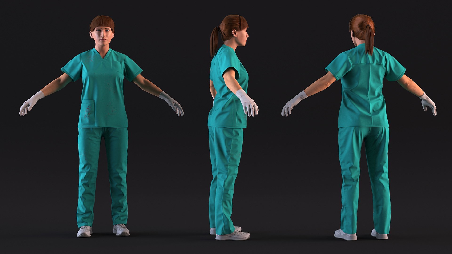 3D Model Female Nurse Character - TurboSquid 2182915