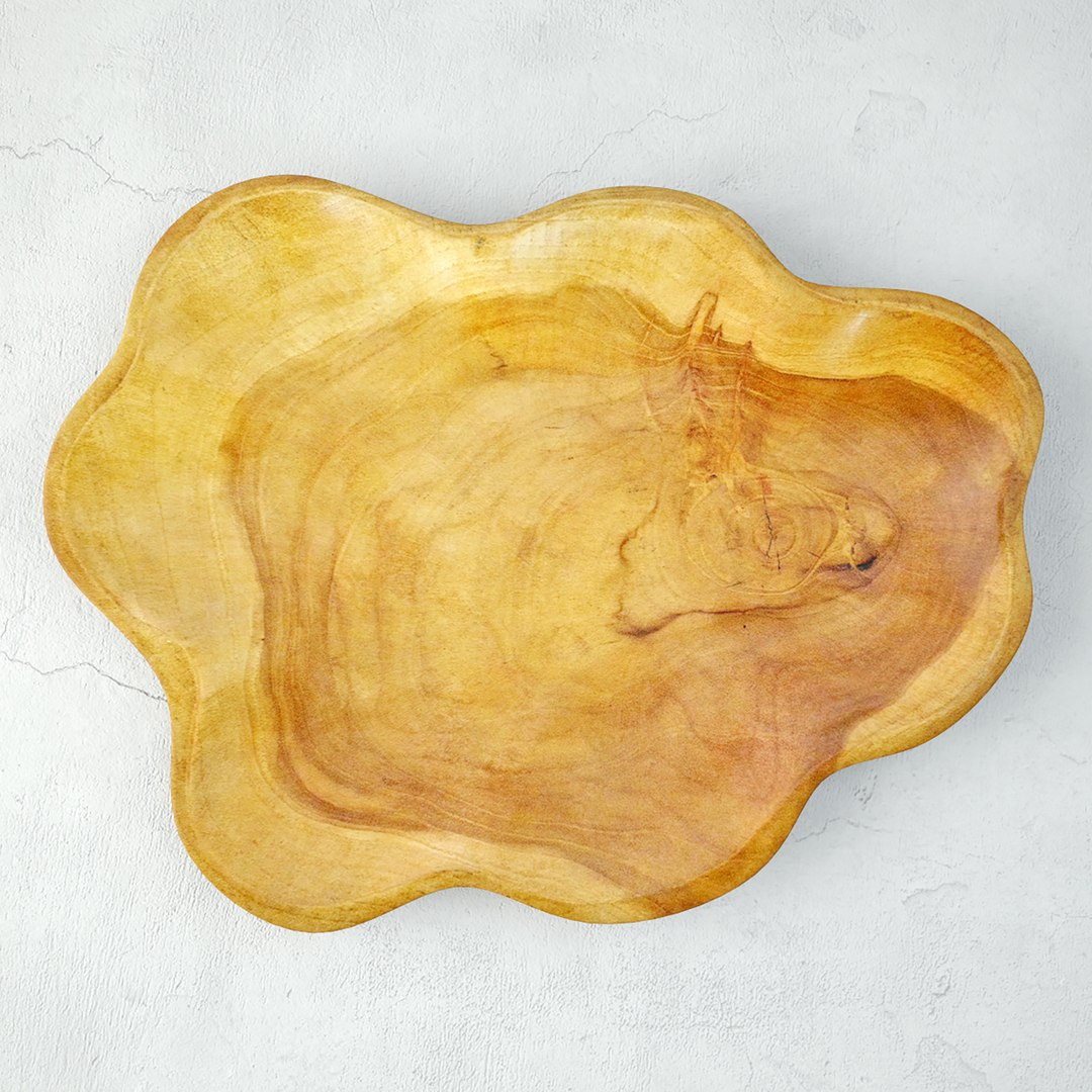 3D Teak Wood Wave Plate - TurboSquid 2129272