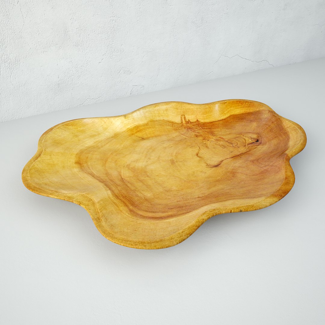 3D Teak Wood Wave Plate - TurboSquid 2129272