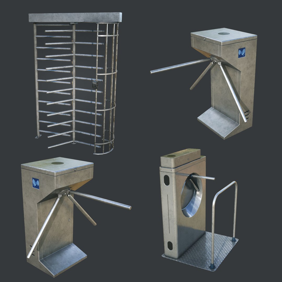 3D Inteligent Security Gates Pack Model - TurboSquid 1431388