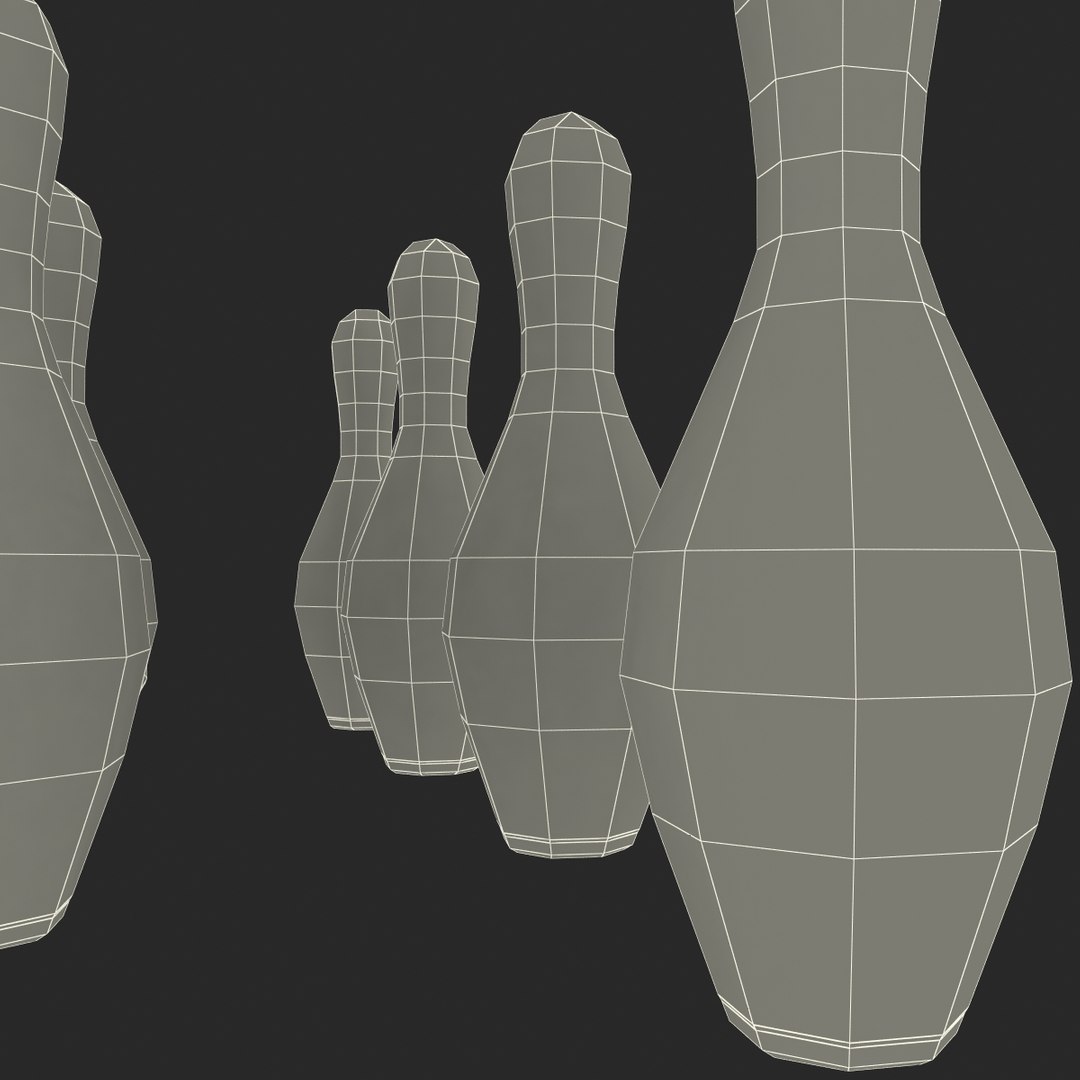 3d model bowling pins