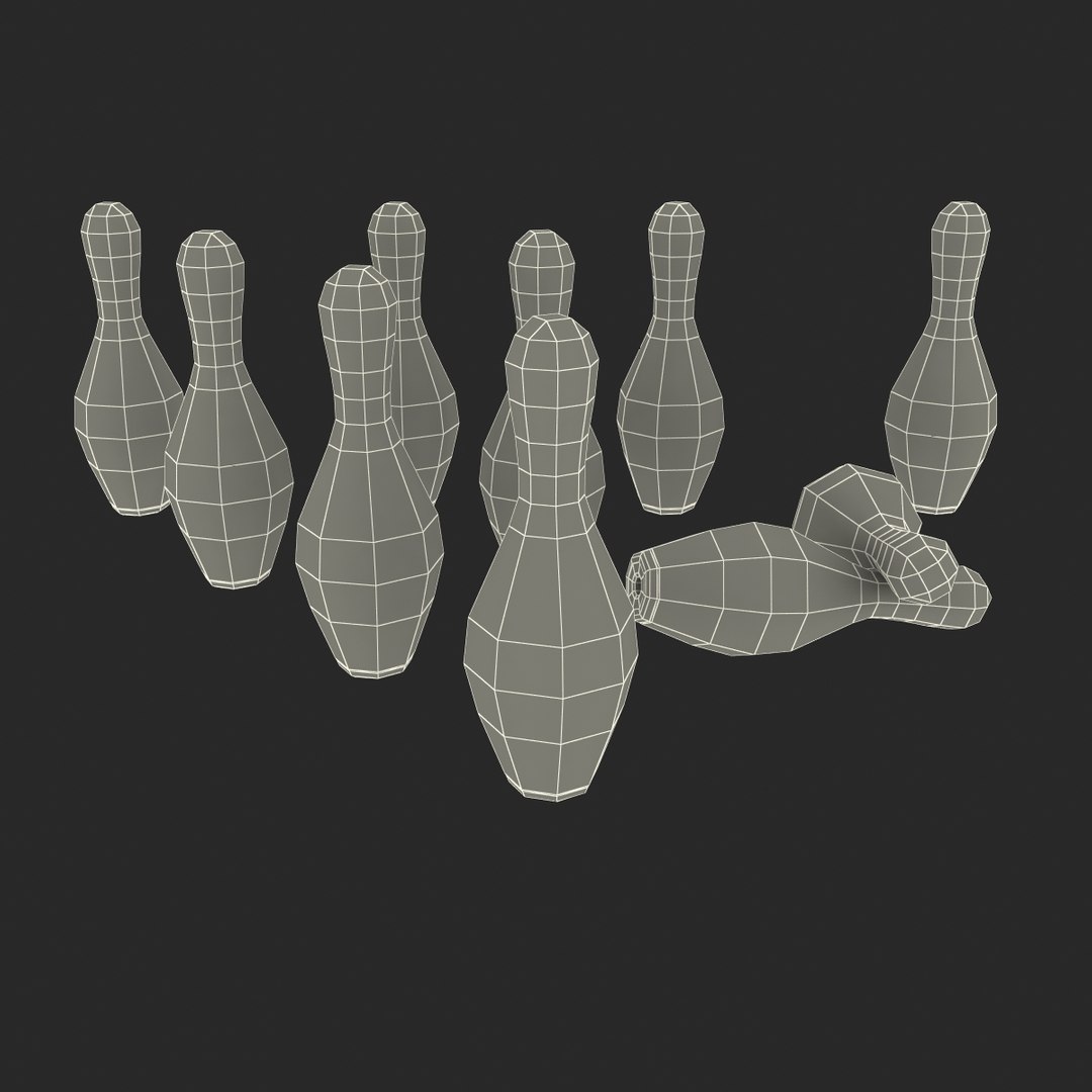 3d model bowling pins