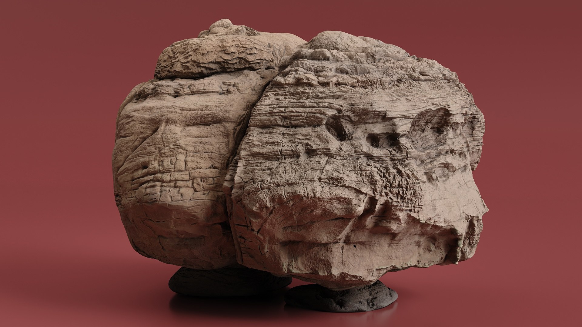 Al Naslaa Split Rock Formation 3D Model - TurboSquid 2397038