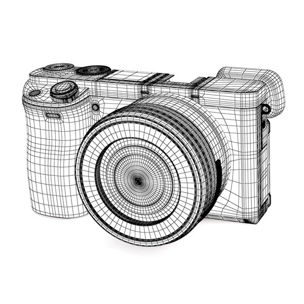 3d modeled sony alpha a6000 model
