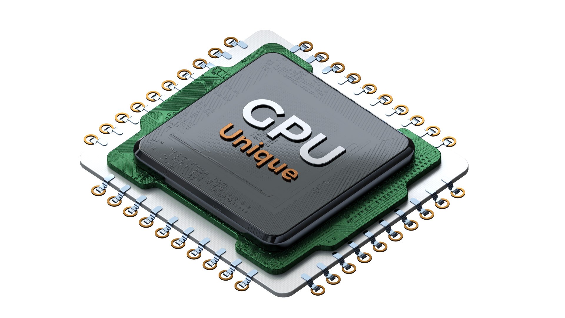 Circuit Board Structure Of C4D Octan Technology Chip Scene 3D Model ...