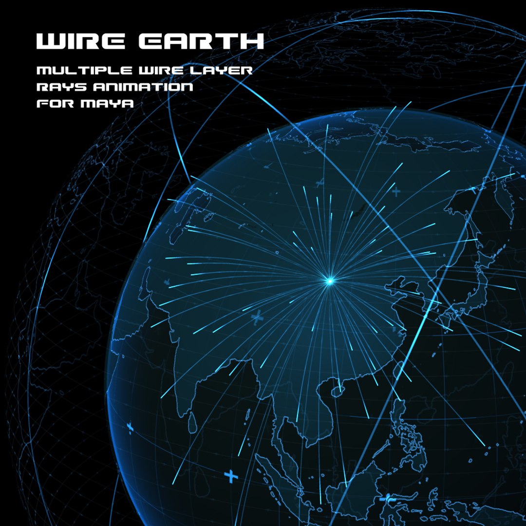 3d Ma Earth Lines Rays
