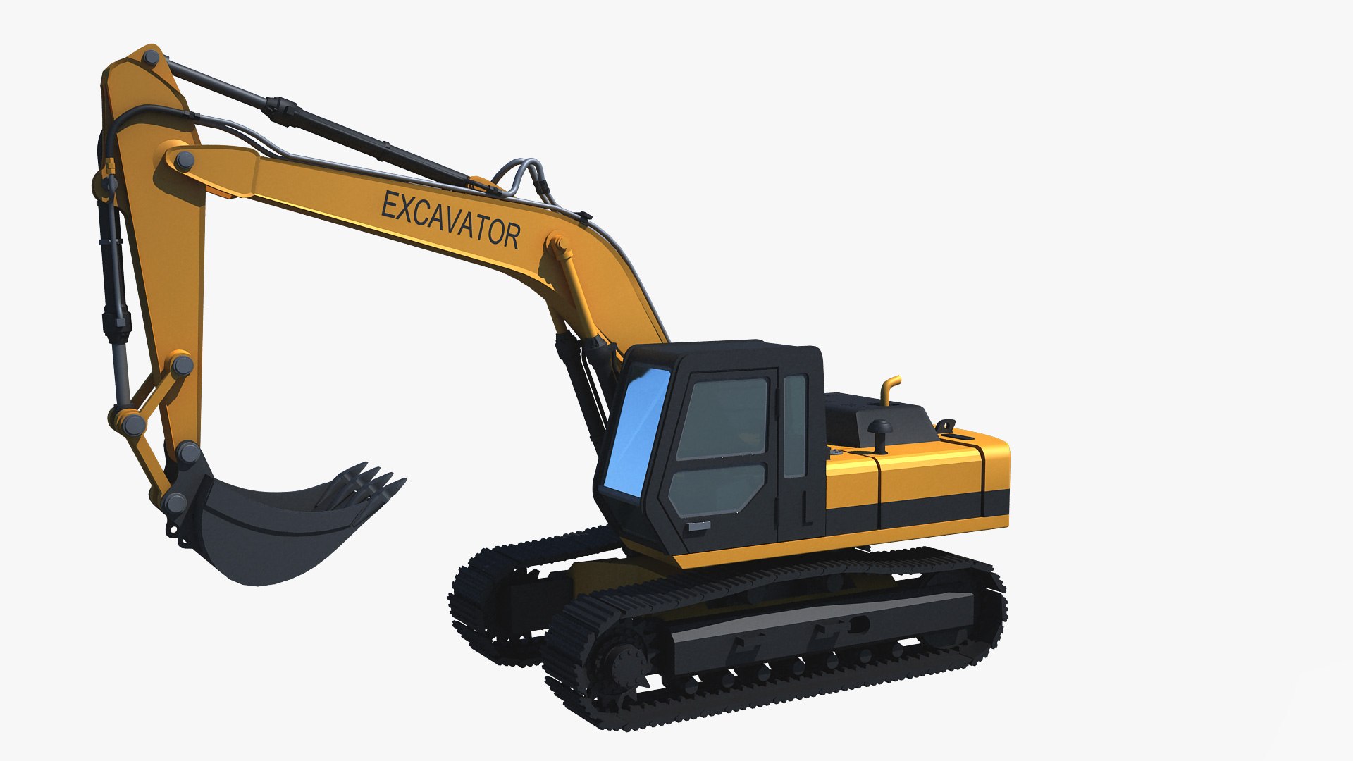 3D Tracked Excavator Model - TurboSquid 2008492