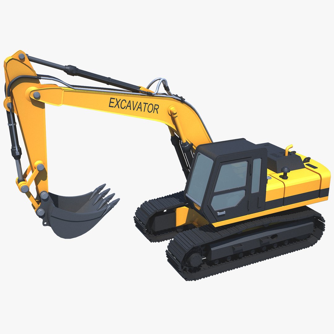 3D Tracked Excavator Model - TurboSquid 2008492