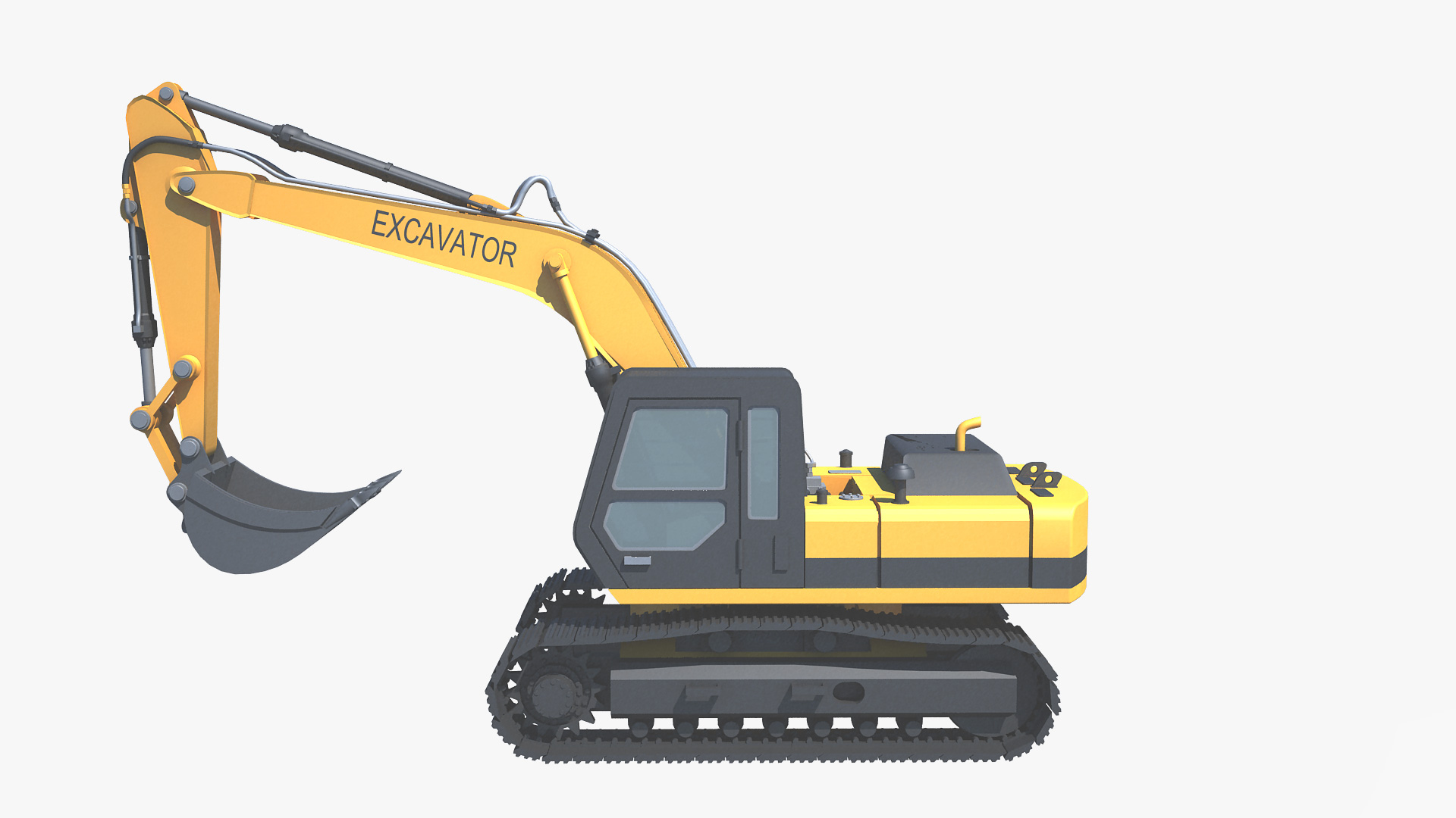 3D Tracked Excavator Model - TurboSquid 2008492