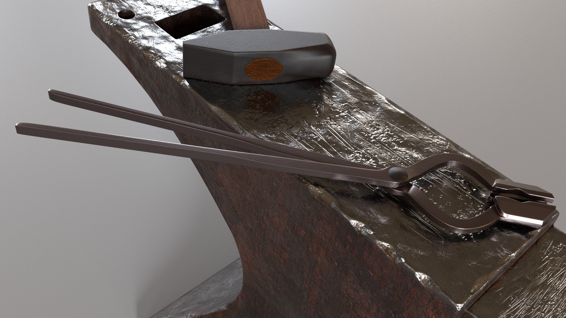 3D blacksmith tools model - TurboSquid 1431924