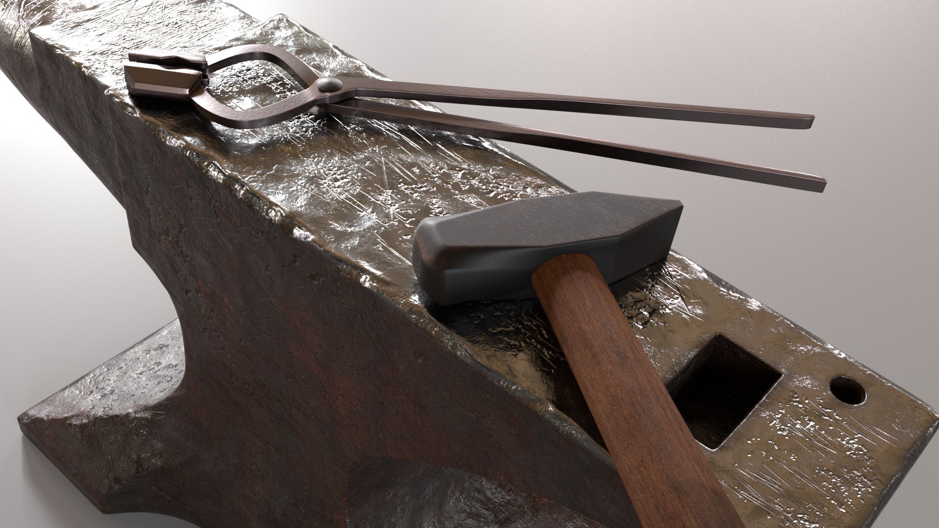 3D blacksmith tools model - TurboSquid 1431924