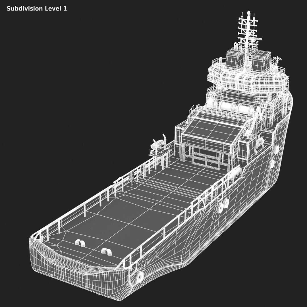 Platform Supply Vessel 3d Max