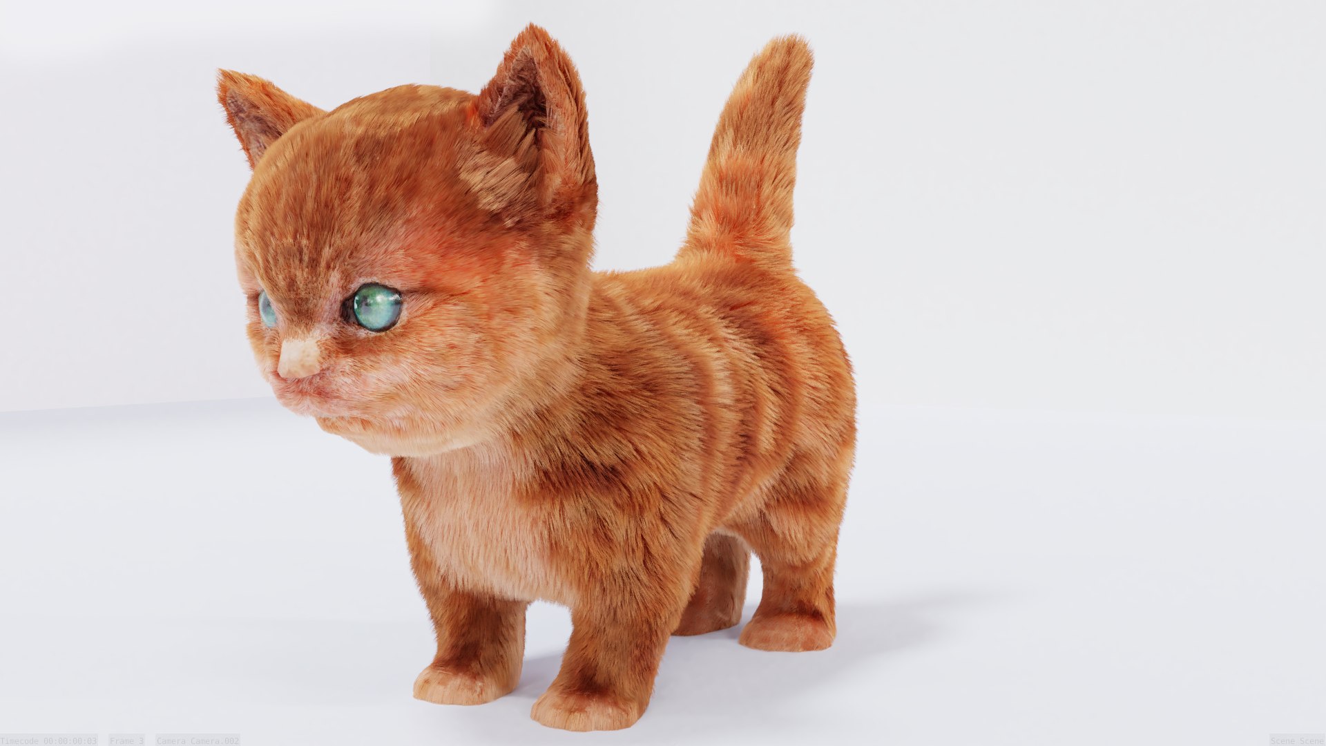 Cute Hair Fur Cat 3D Model - TurboSquid 1702521