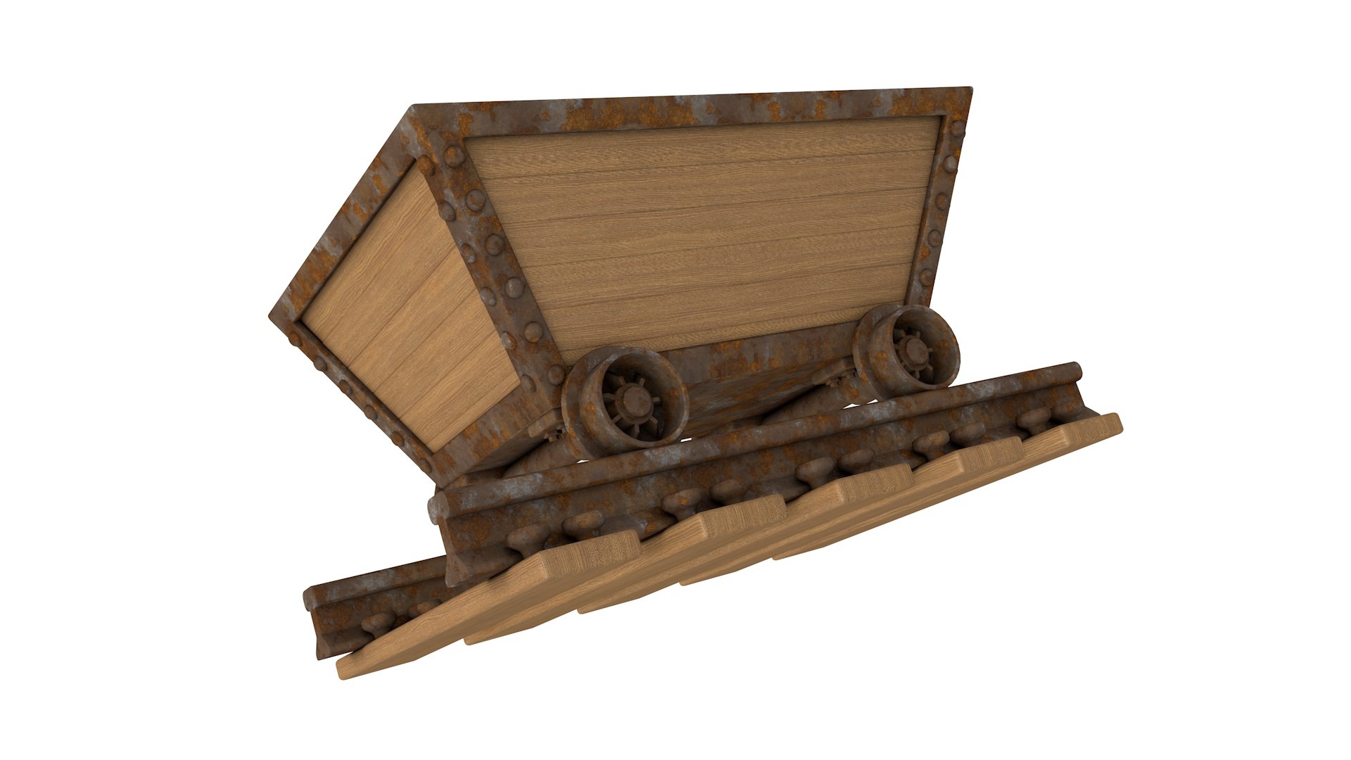 Cartoon Mine Cart 3D Model - TurboSquid 1992243