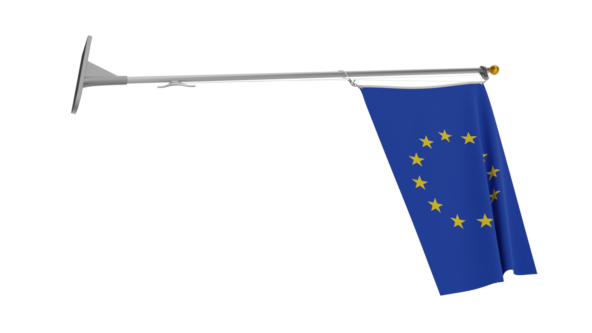 3D Wall Flag European Union T2 - TurboSquid 2227343