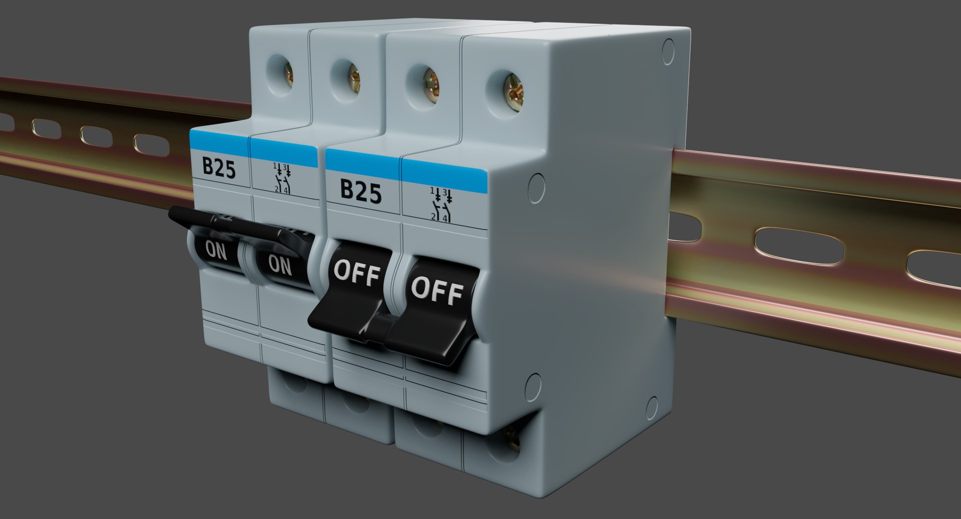 3D electric automatic switch - TurboSquid 1318898