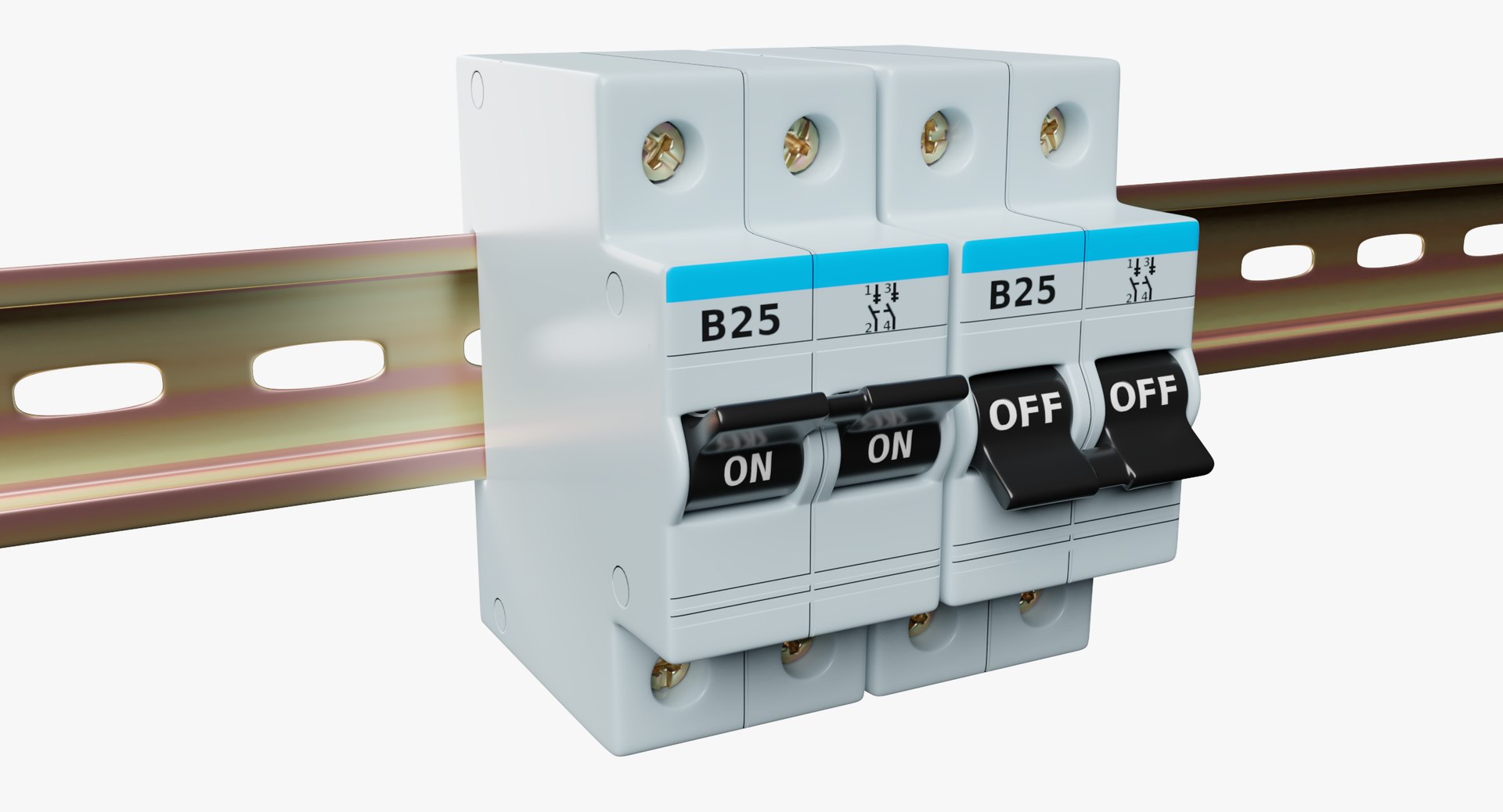 3D electric automatic switch - TurboSquid 1318898