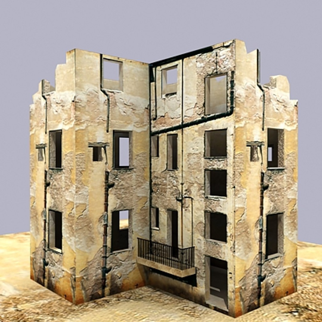 3d old building