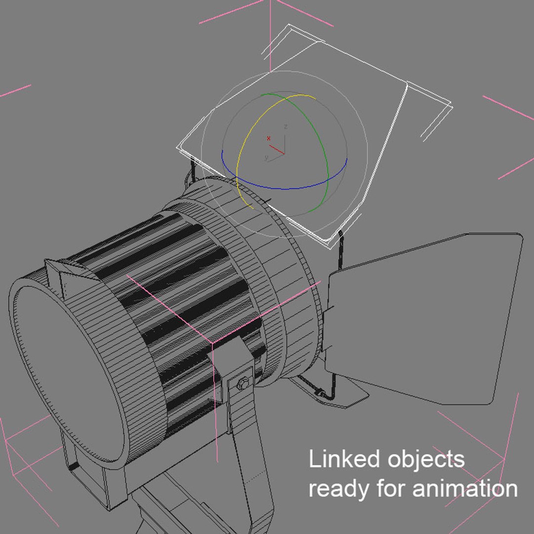 standing light spot 3d model