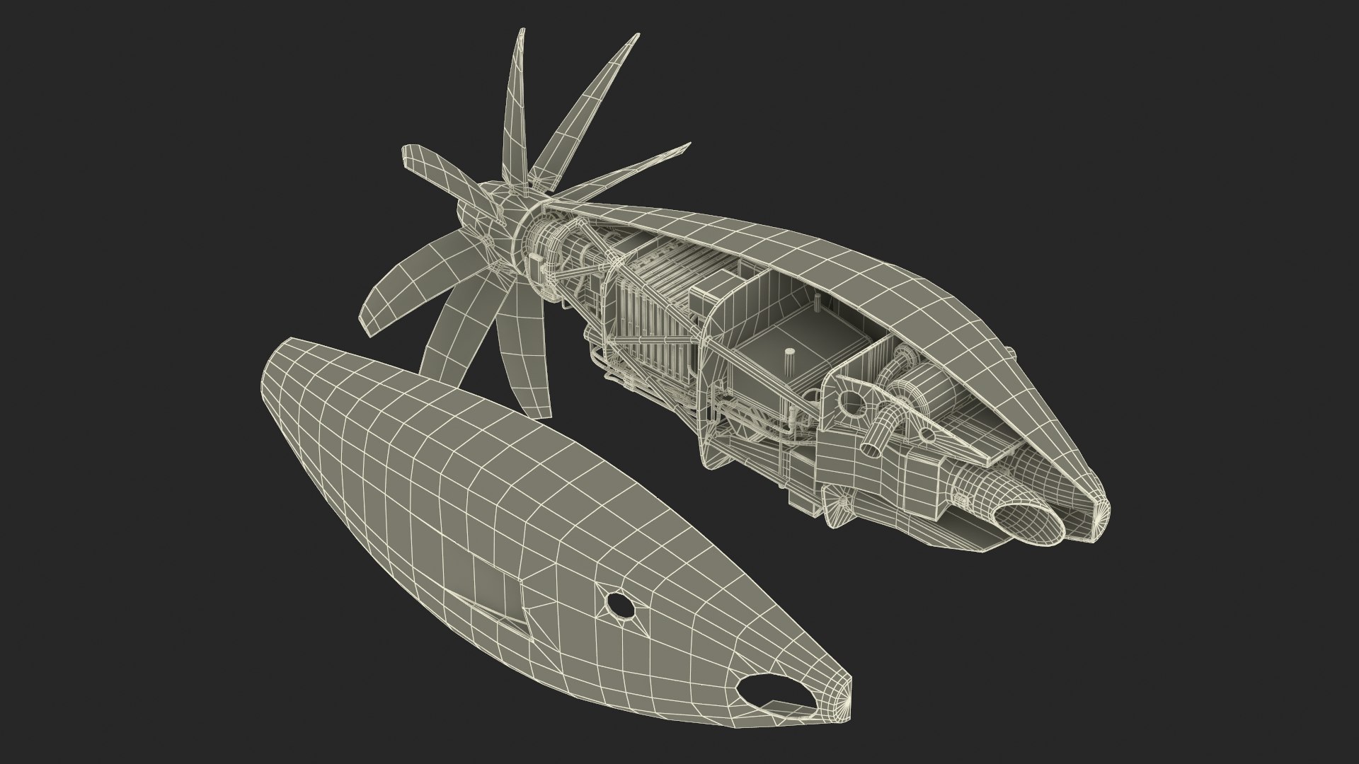 3D Airbus ZEROe Hydrogen Engine Model - TurboSquid 2377326