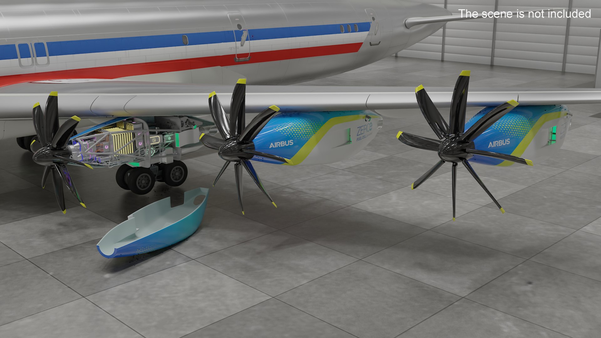 3D Airbus ZEROe Hydrogen Engine Model - TurboSquid 2377326