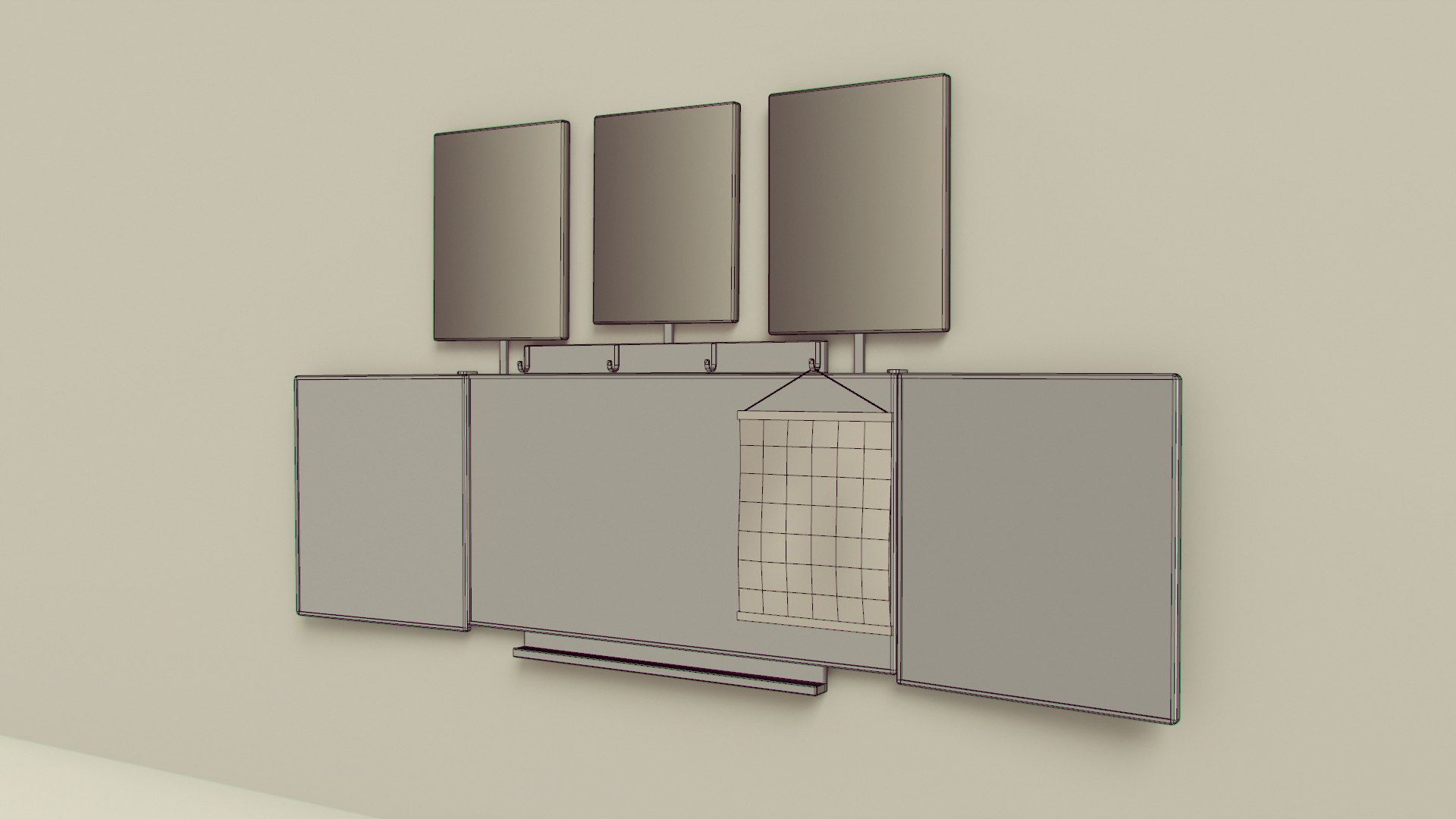 3D Old School Board Poster Model - TurboSquid 1520457