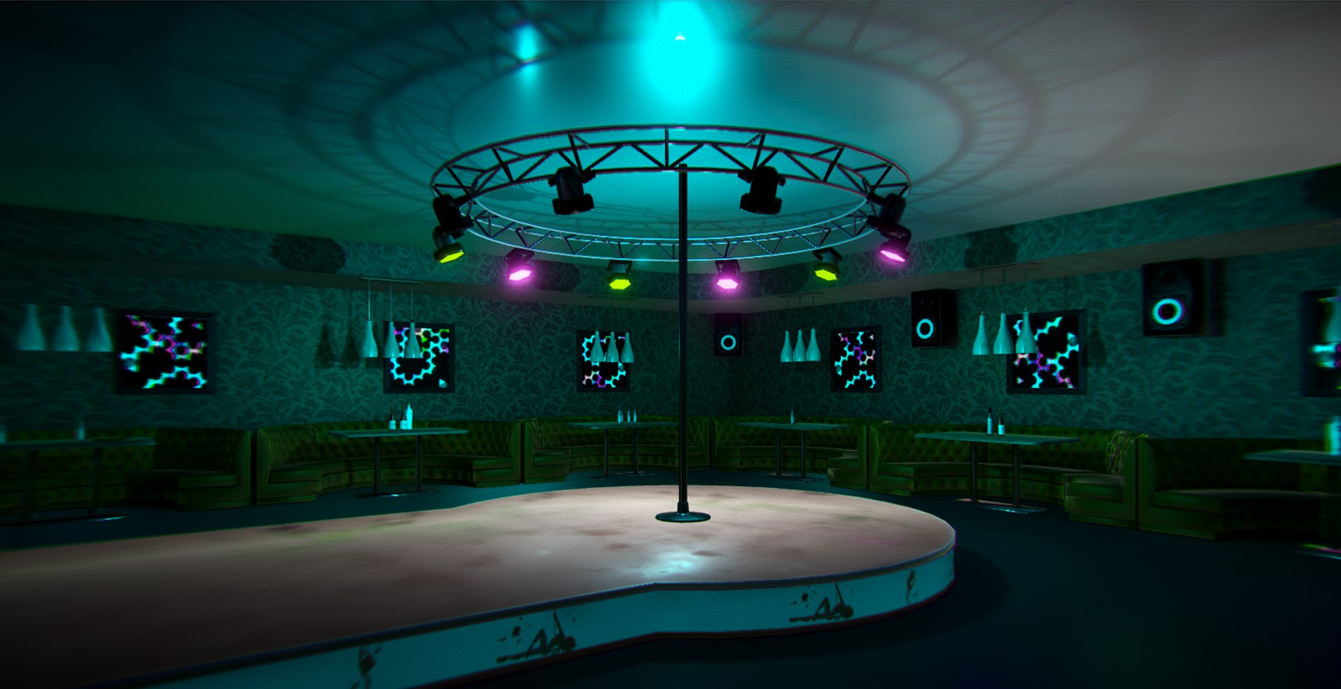 Vr Nightclub - Interior 3D Model - TurboSquid 1433603