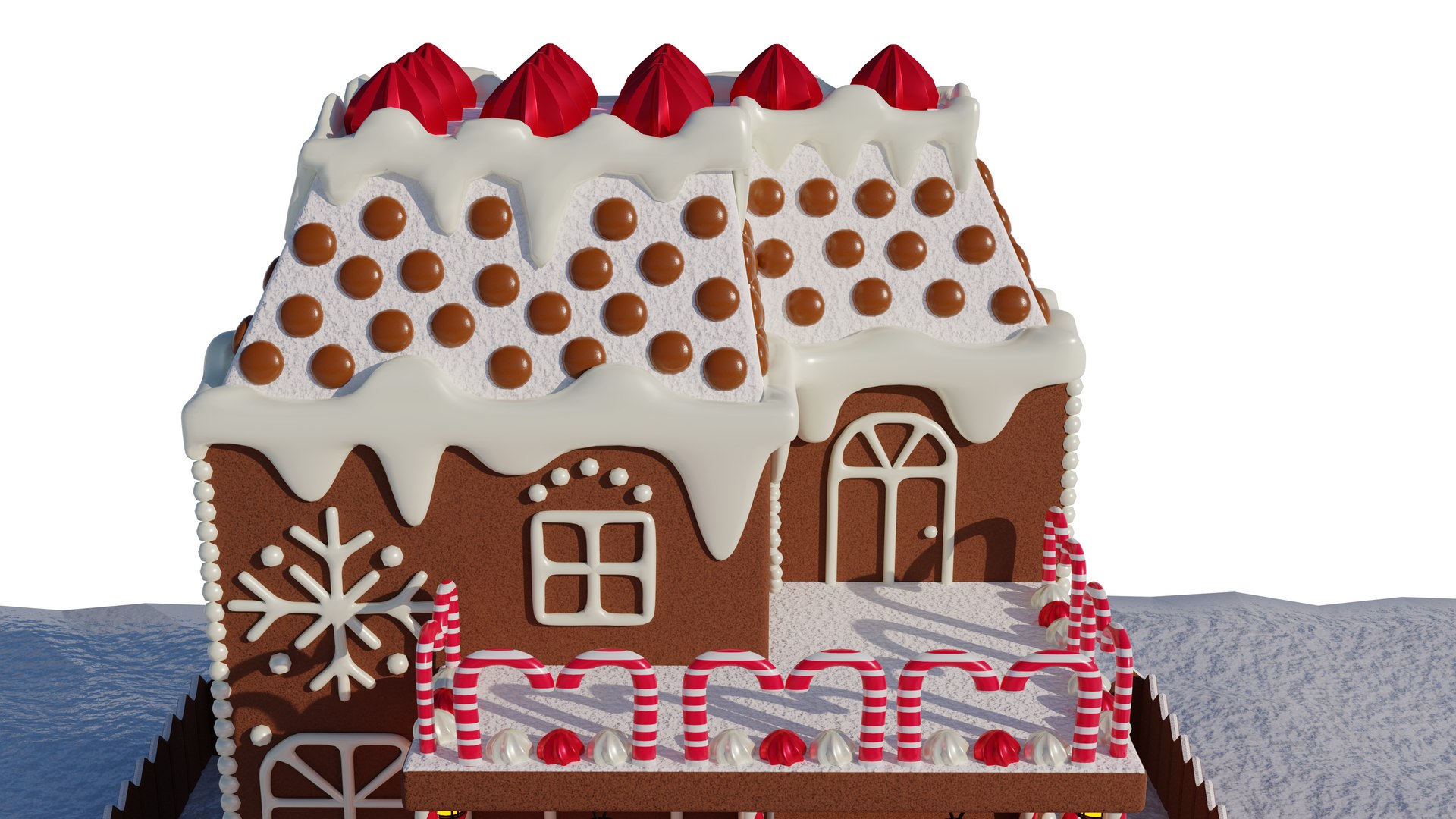3D Model Gingerbread House - TurboSquid 2121501