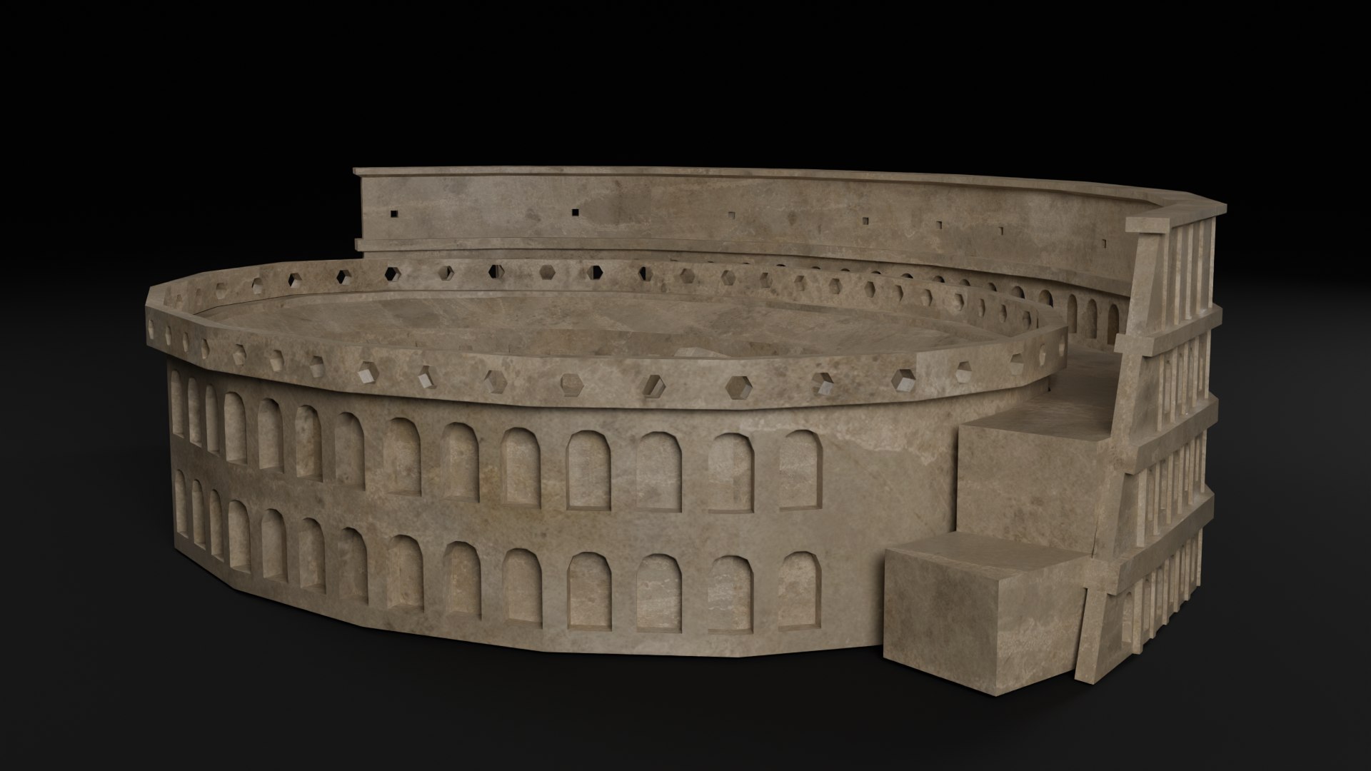 Low Poly Colosseum - Italy 3D - TurboSquid 2343679