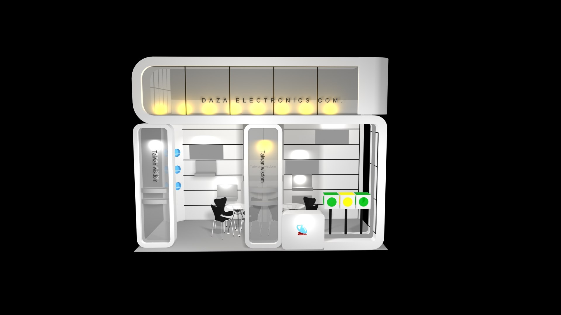 6x3 Booth Design 3D Model - TurboSquid 1866497