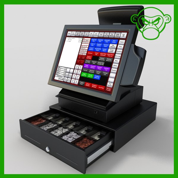 3d cash register model