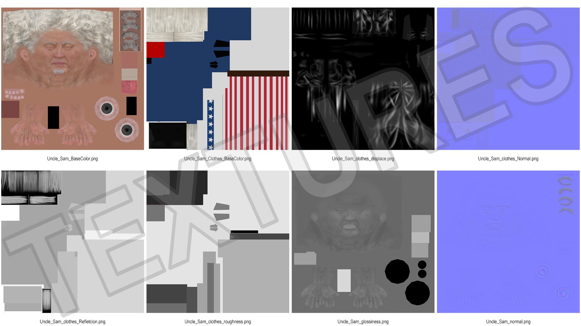 3D Uncle Sam Raised Hand Pose Model - TurboSquid 2413207