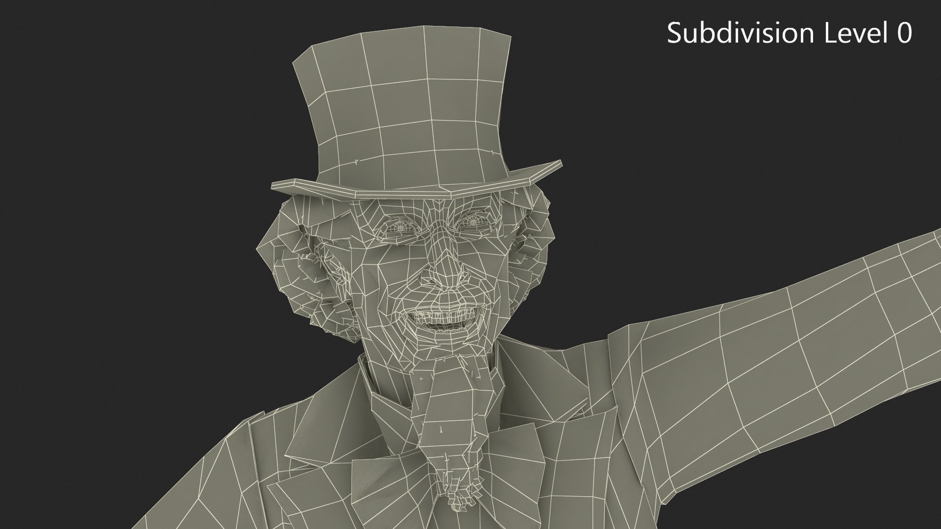 3D Uncle Sam Raised Hand Pose Model - TurboSquid 2413207