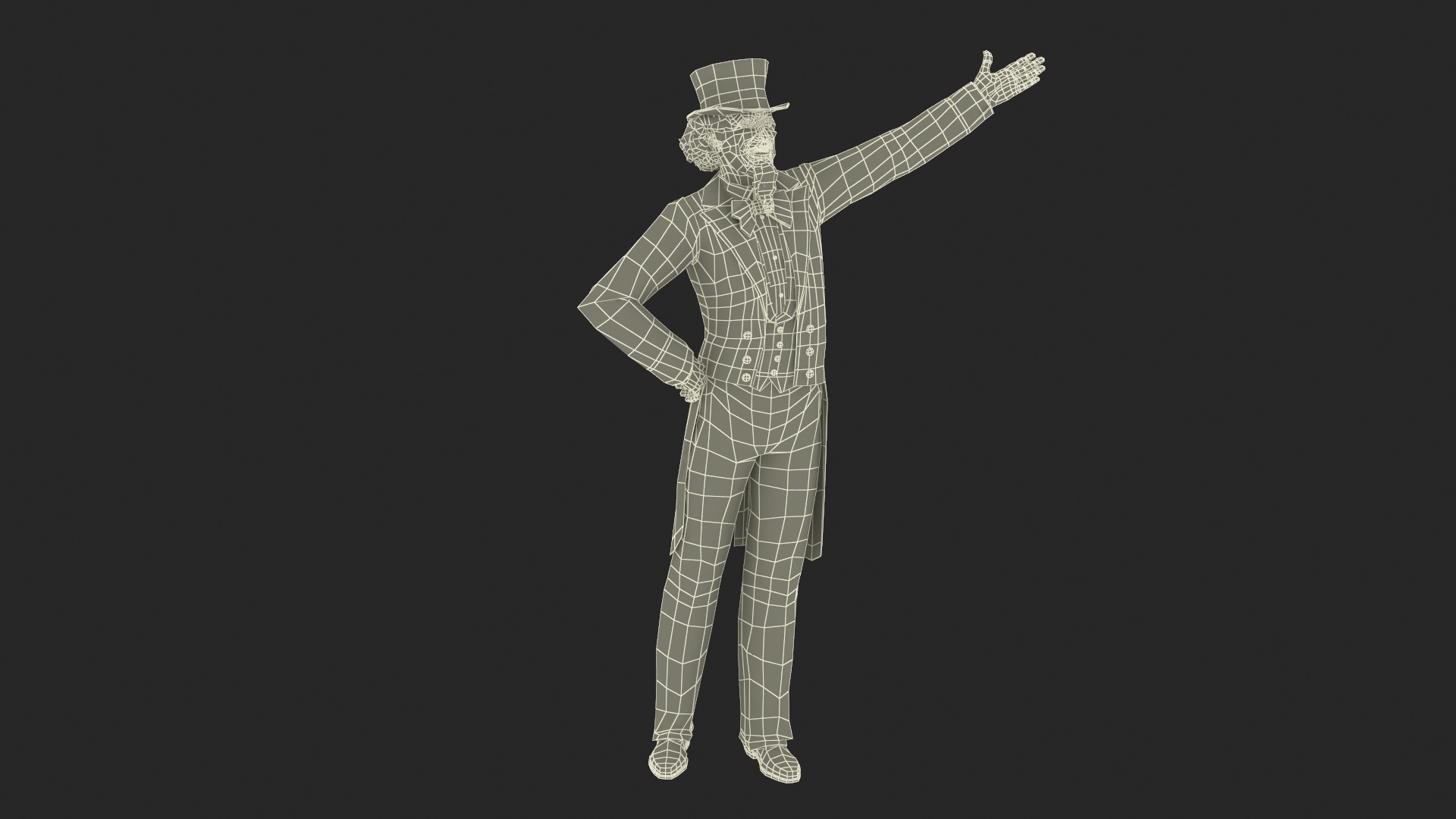 3D Uncle Sam Raised Hand Pose Model - TurboSquid 2413207