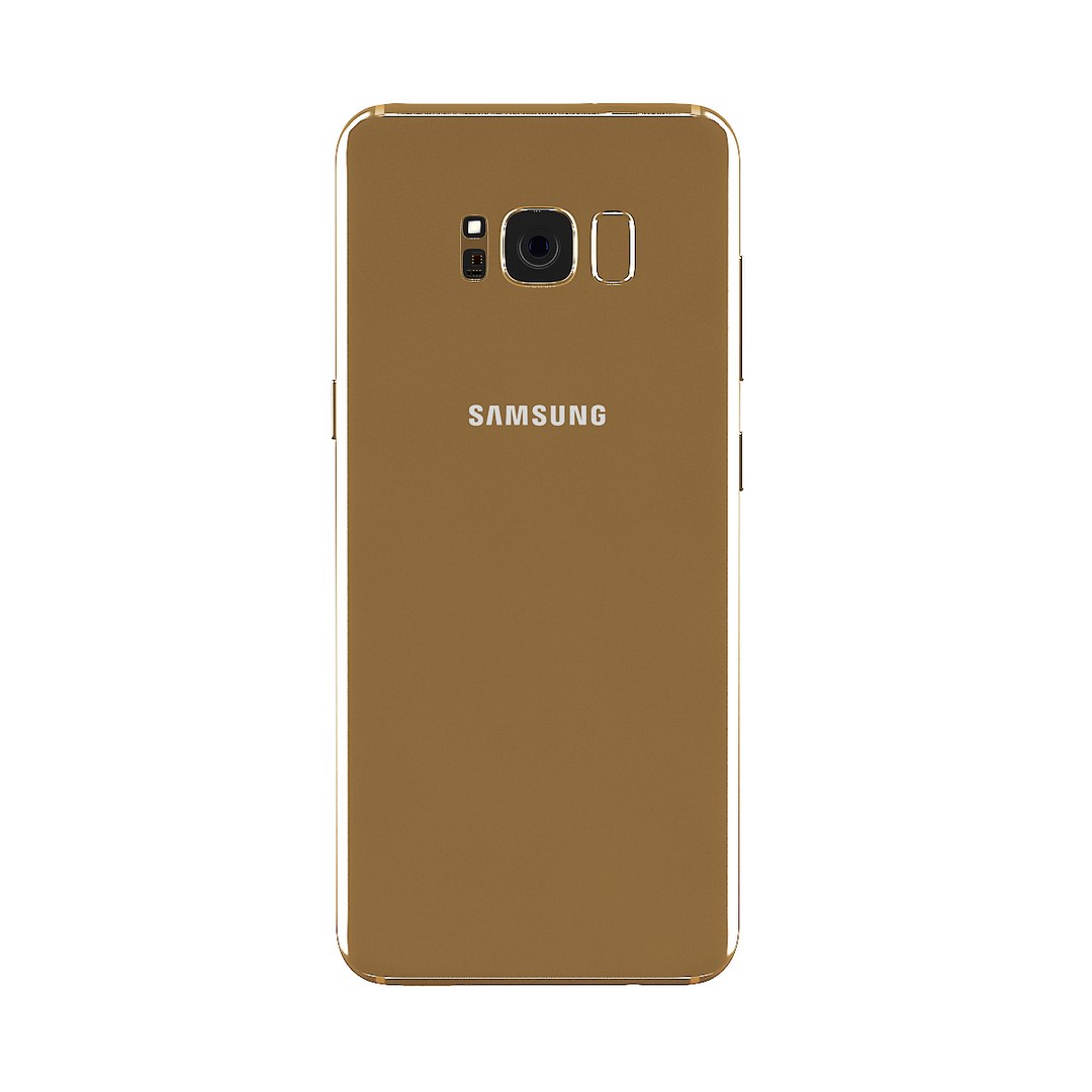 Samsung galaxy s8 gold 3D model - TurboSquid 1183845
