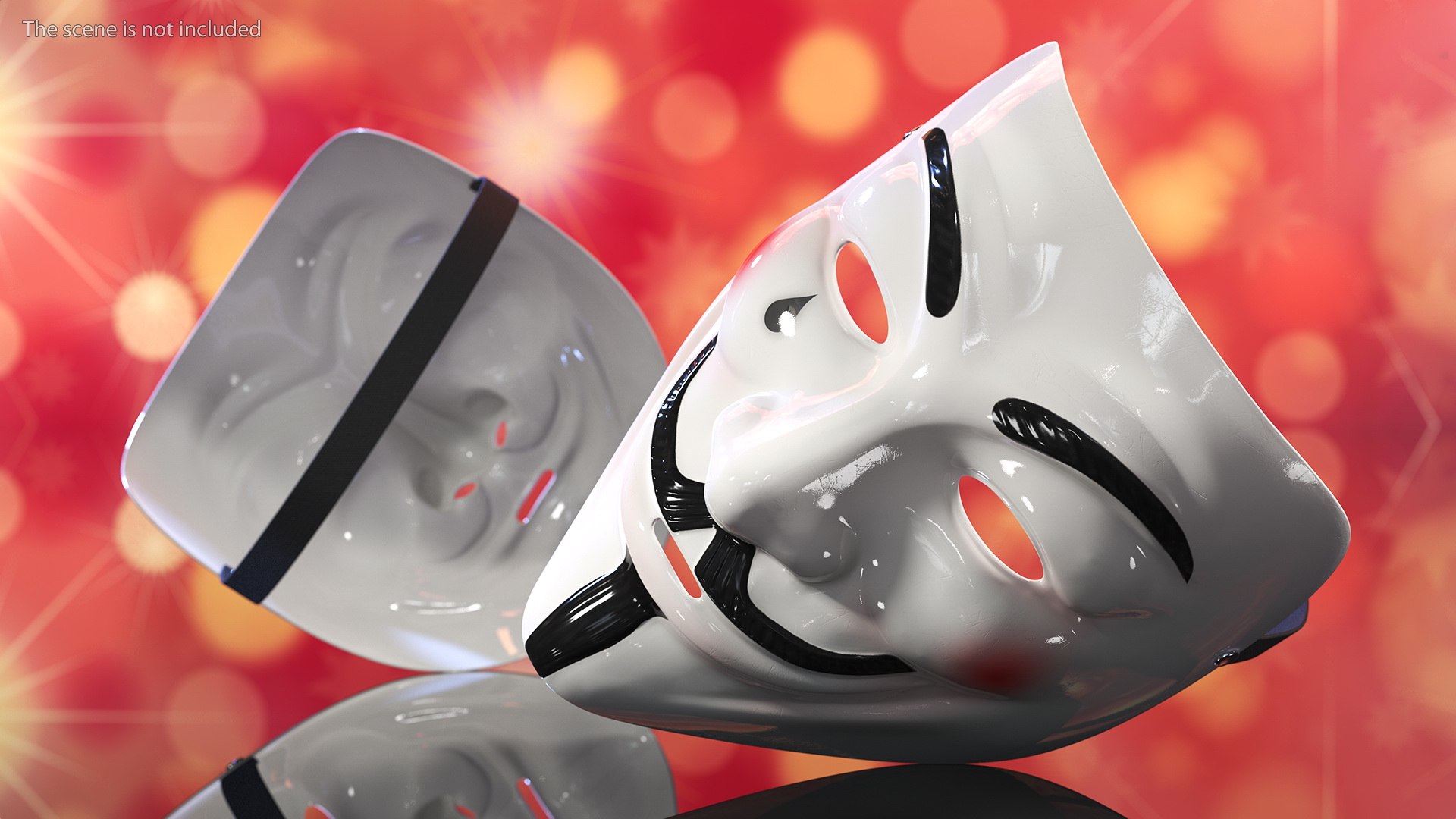 Anonymous Mask with Teardrop 3D model - TurboSquid 1771346