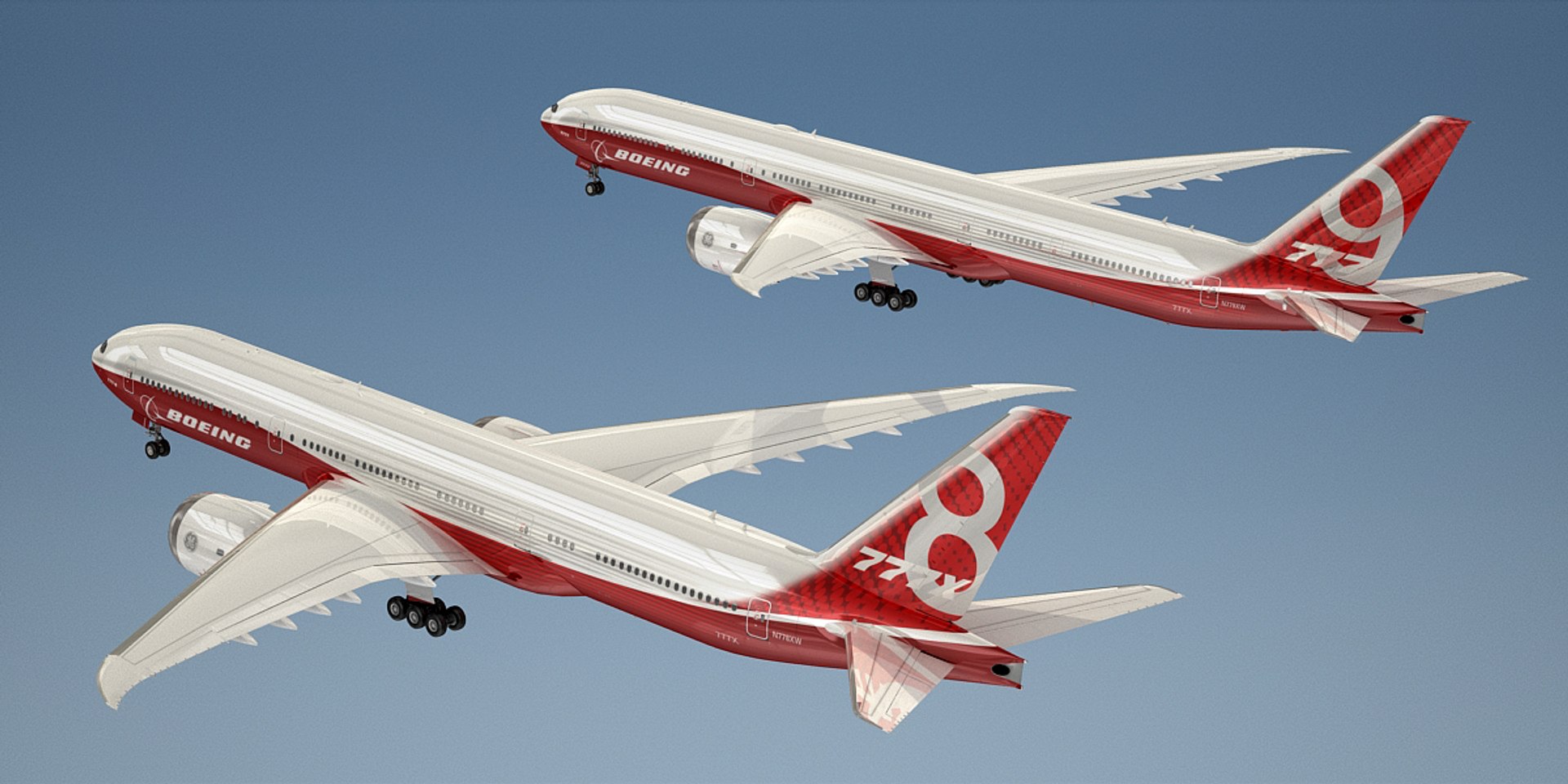 Boeing 777x Family Aircrafts 3D Model - TurboSquid 1509146