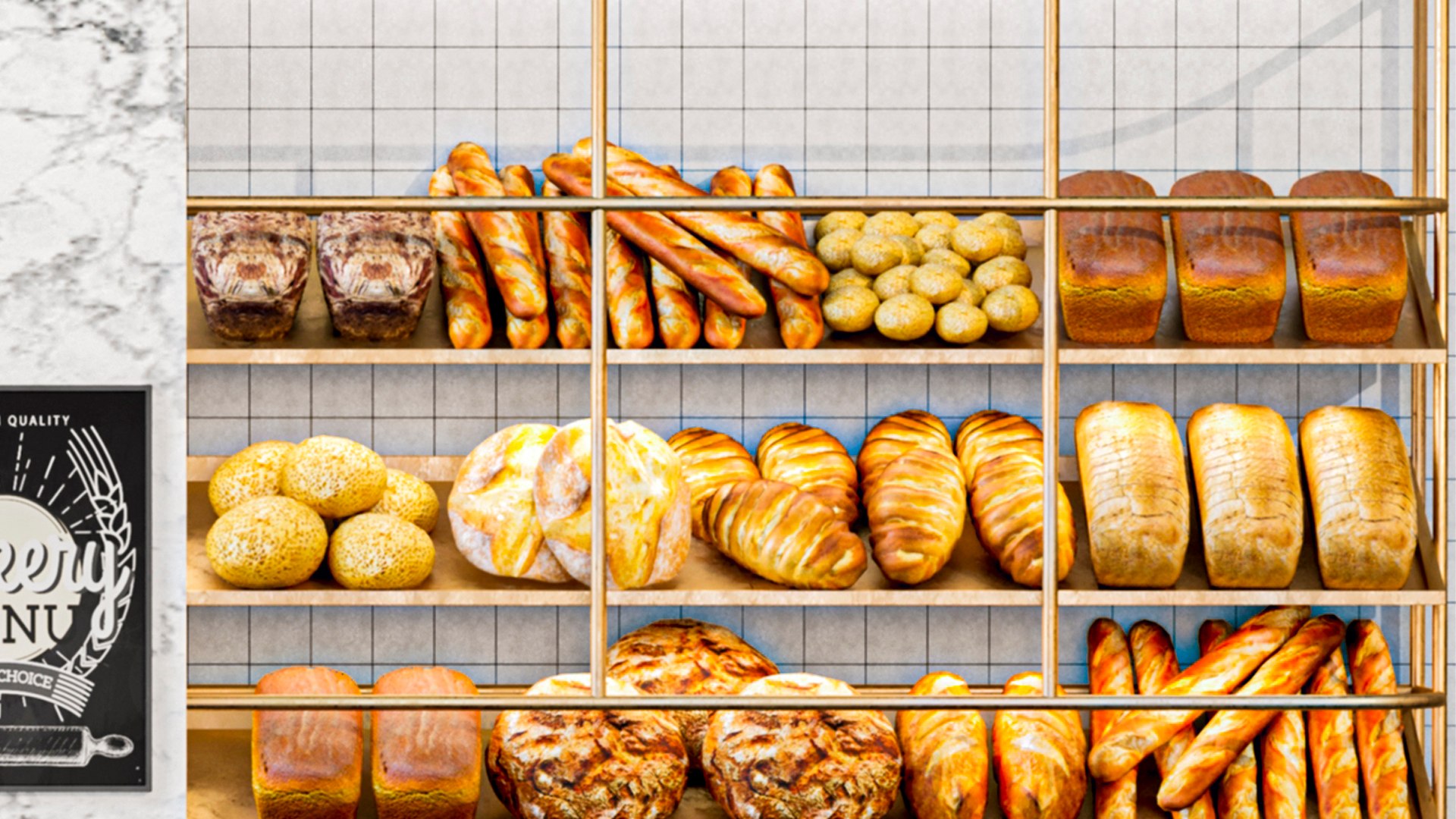 Bakery With Pastries And Desserts 3 3D Model - TurboSquid 2084291