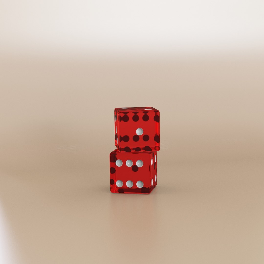 3d Dice Modelled Model
