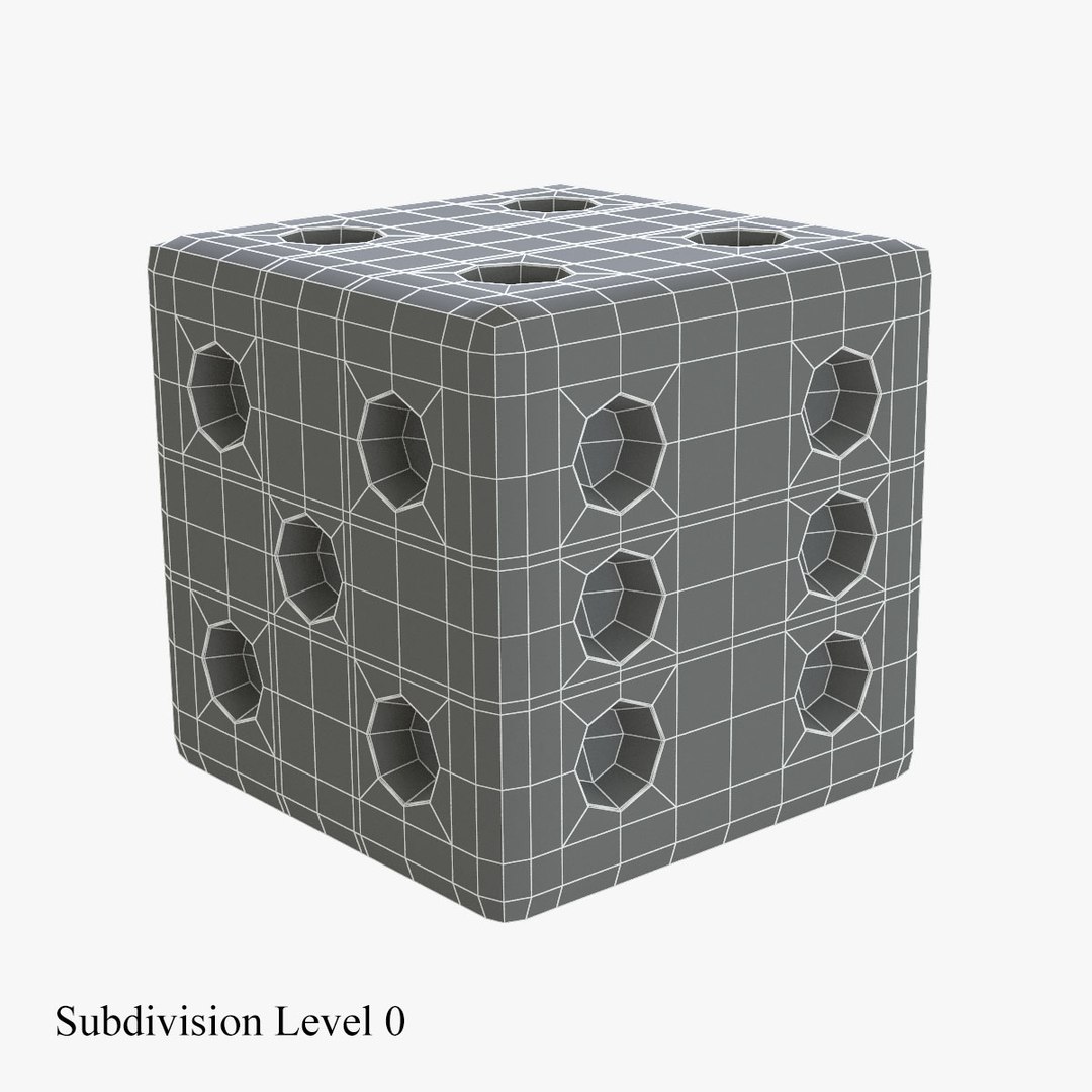 3d Dice Modelled Model
