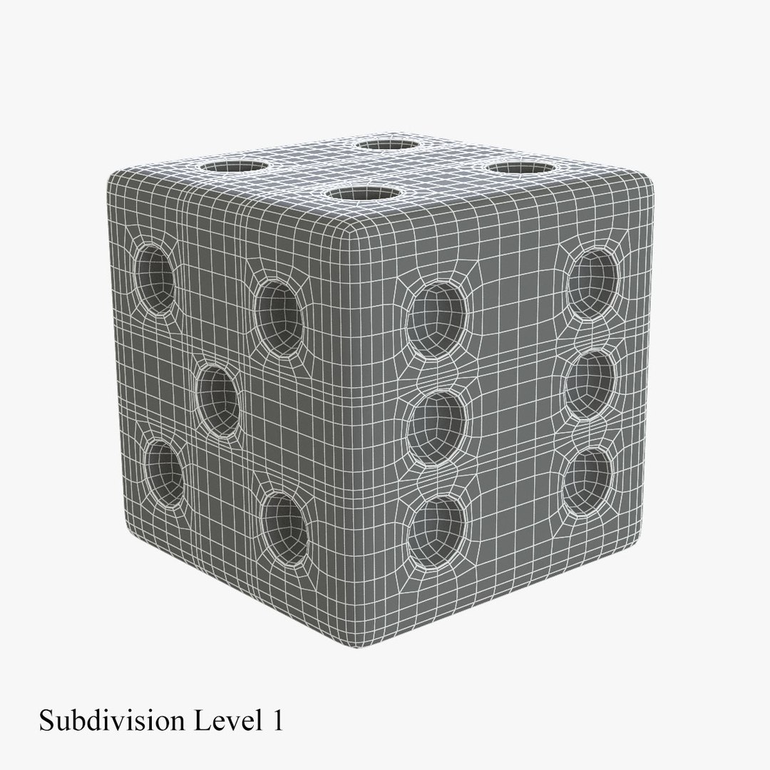 3d Dice Modelled Model