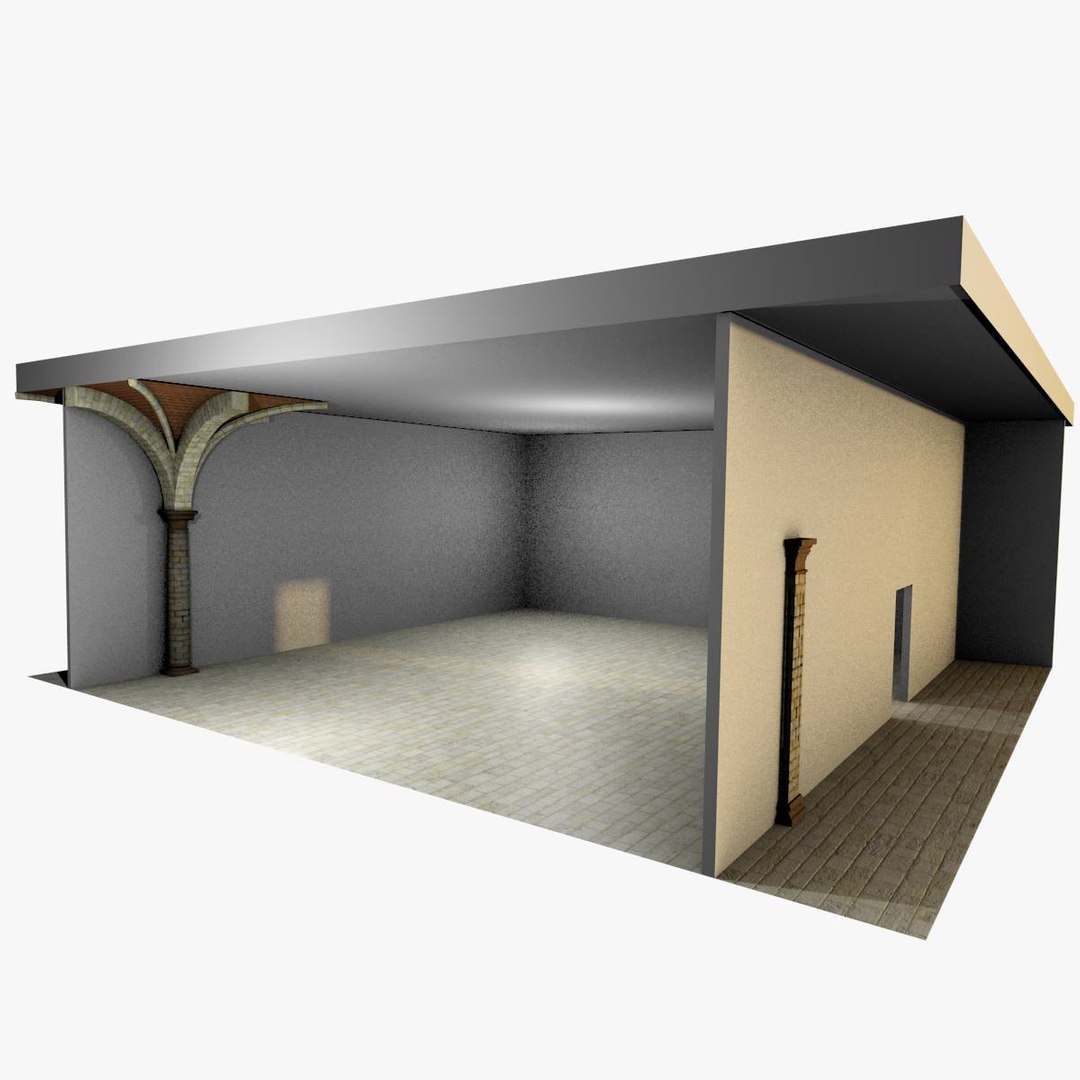 Romanic Vaulting Column Spacings 3d Model