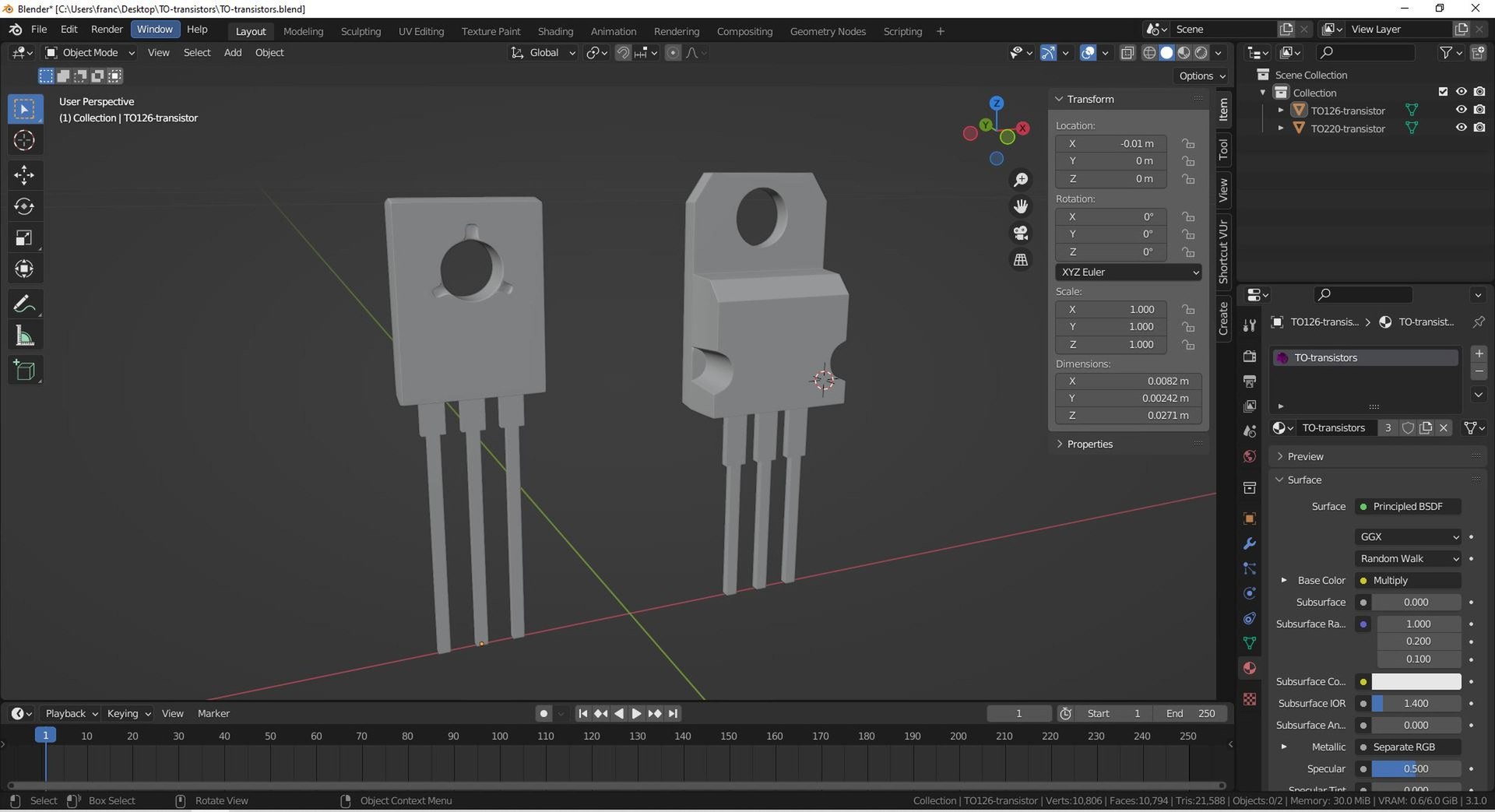 3D TO Transistors Model - TurboSquid 1925037
